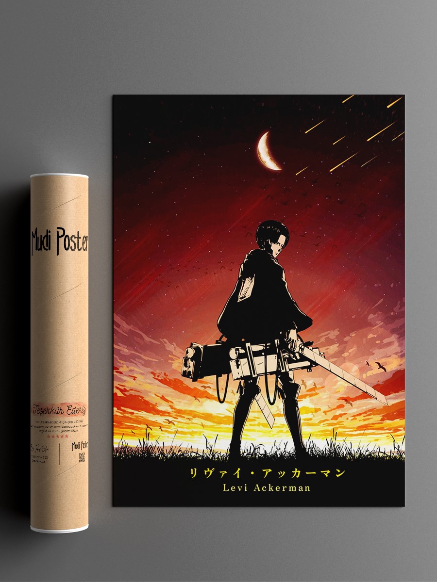 Attack On Titan Levi Anime Poster Çerçevesiz Yüksek Kalite Anime Duvar ...