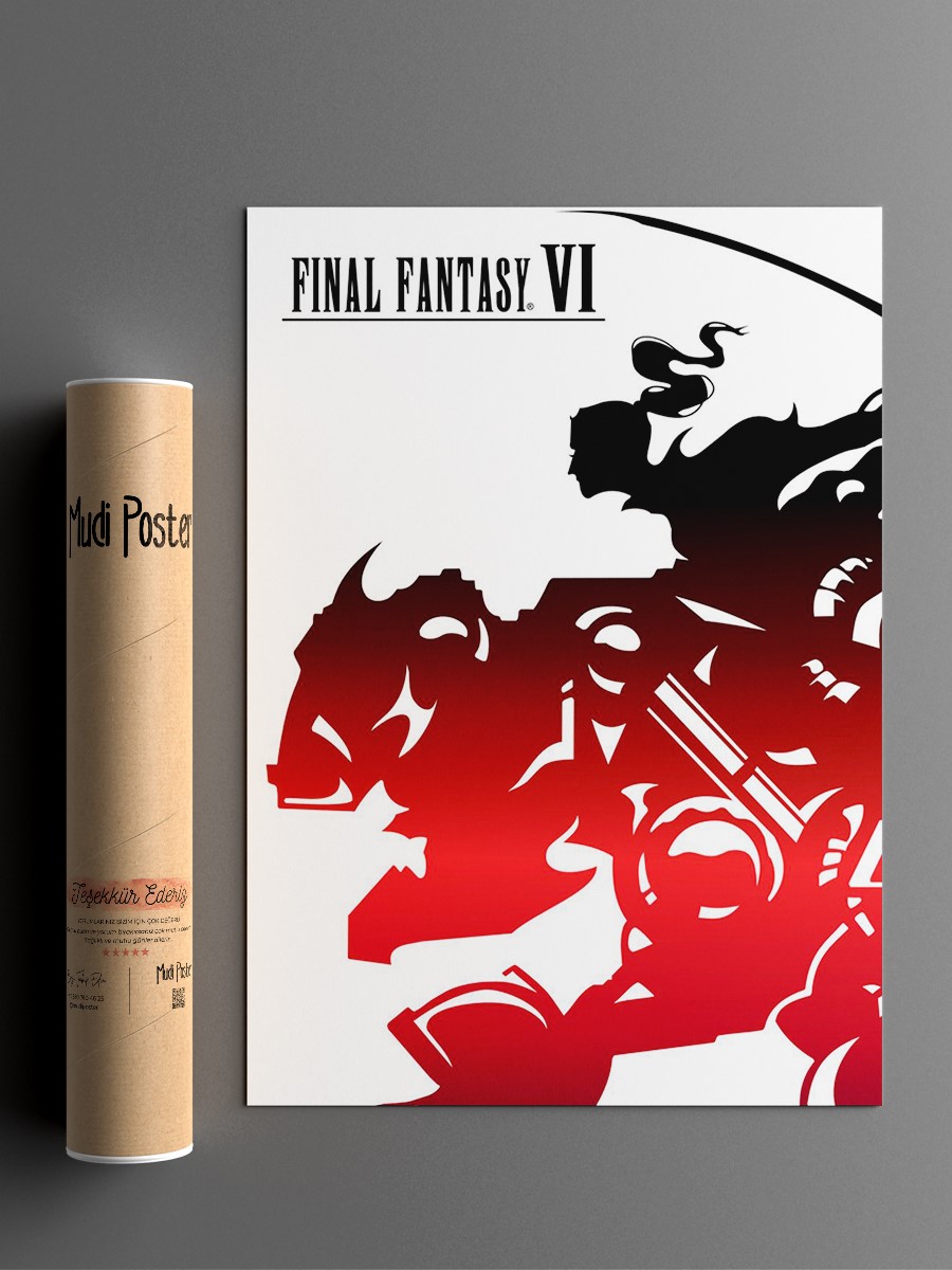 Final Fantasy VI Anime Poster Çerçevesiz Yüksek Kalite Anime Duvar ...