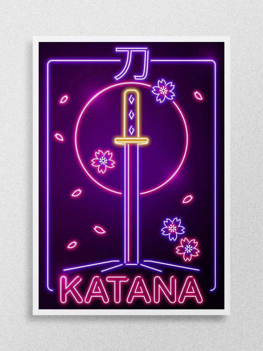 Katana Anime Poster Çerçevesiz Yüksek Kalite Anime Duvar Poster ...