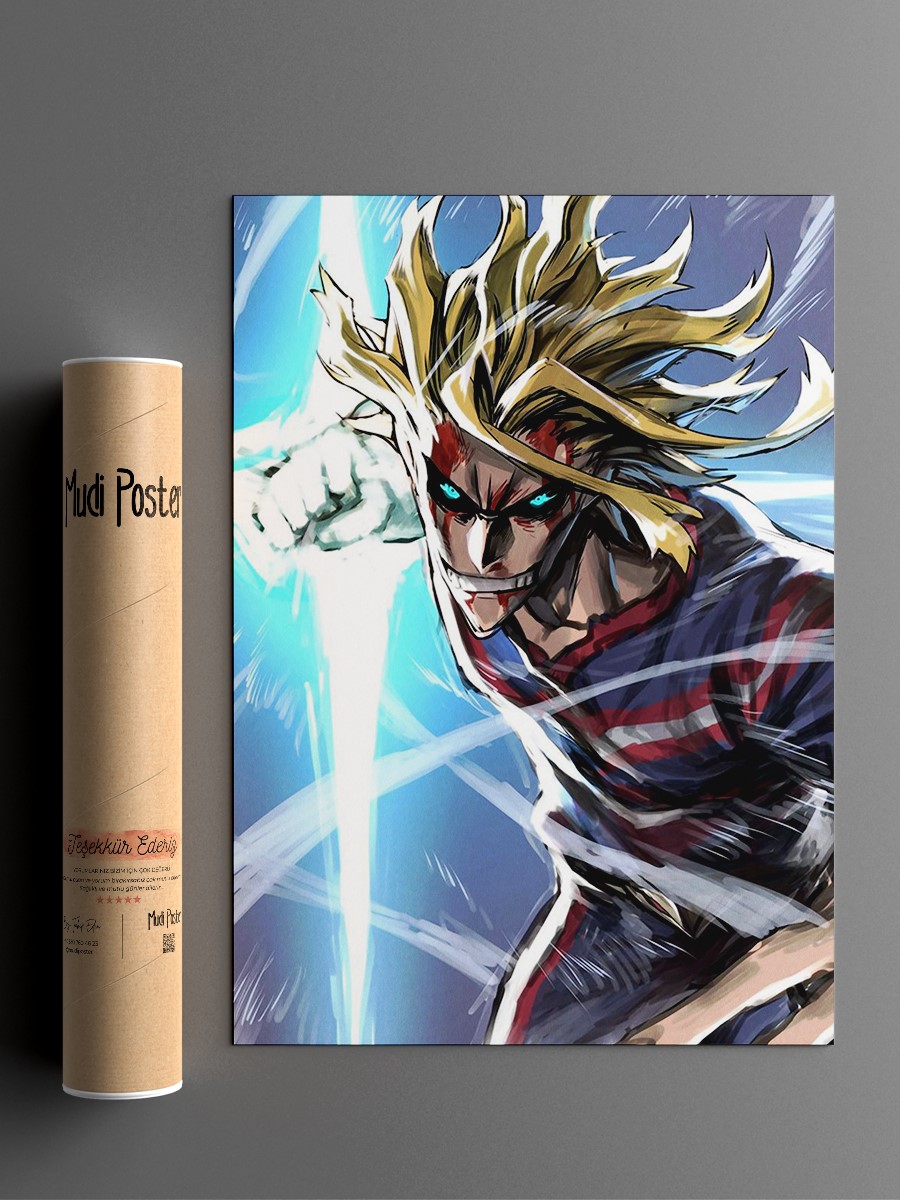 My Hero Academia All Might Anime Poster Çerçevesiz Yüksek Kalite Anime ...