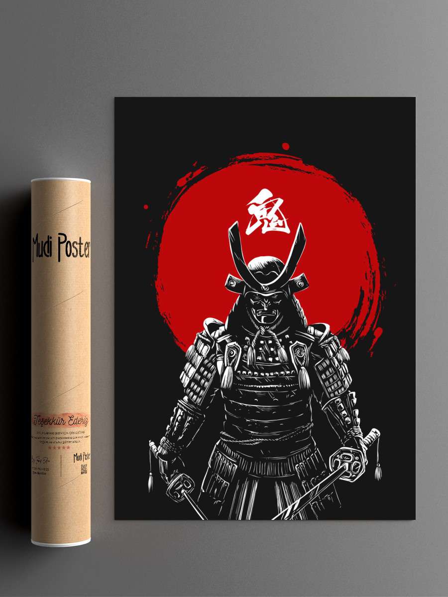 Oni Samurai Anime Poster Çerçevesiz Yüksek Kalite Anime Duvar Poster ...