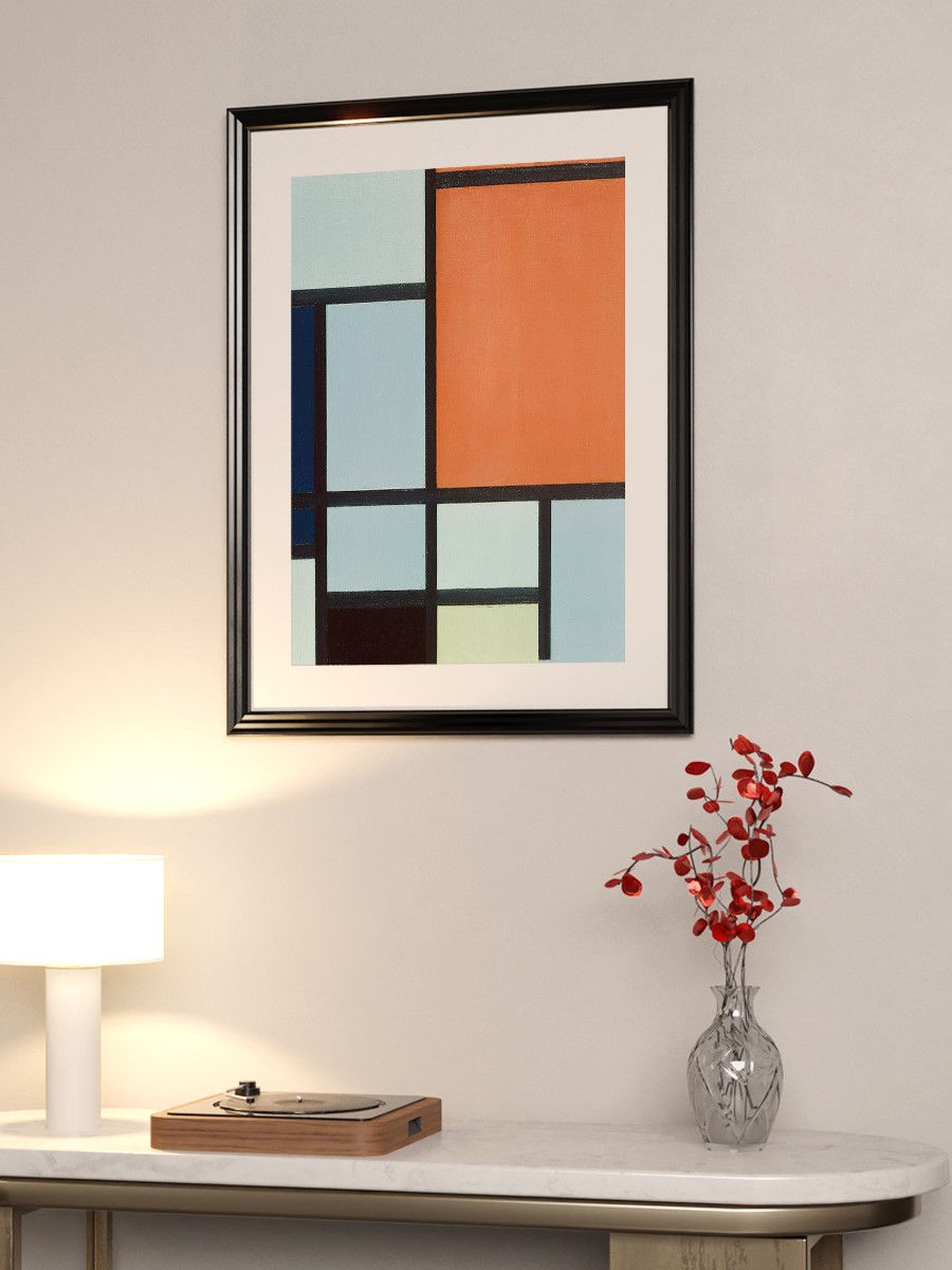 Piet Mondrian Composition Tablo Sanatsal Ünlü Ressam Poster Çerçevesiz ...