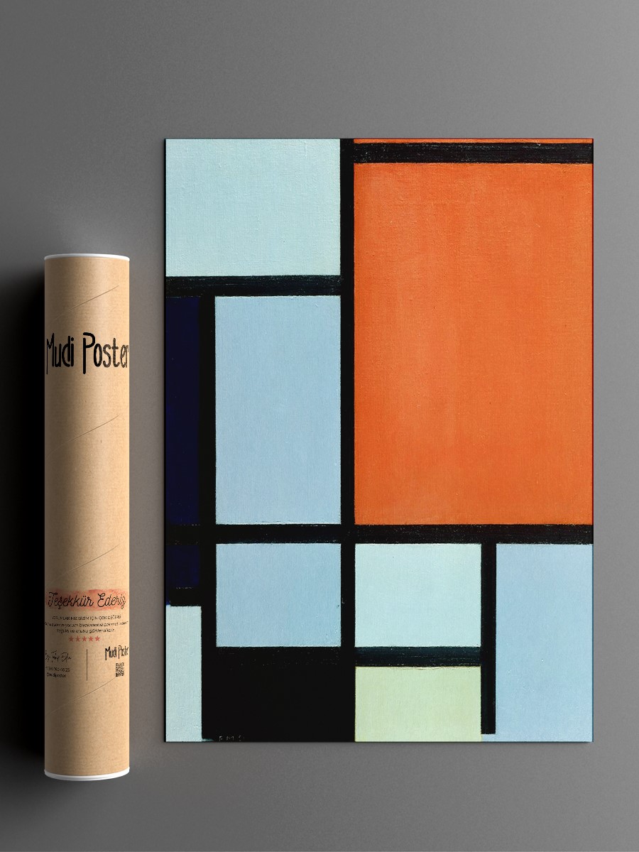 Piet Mondrian Composition Tablo Sanatsal Ünlü Ressam Poster Çerçevesiz ...