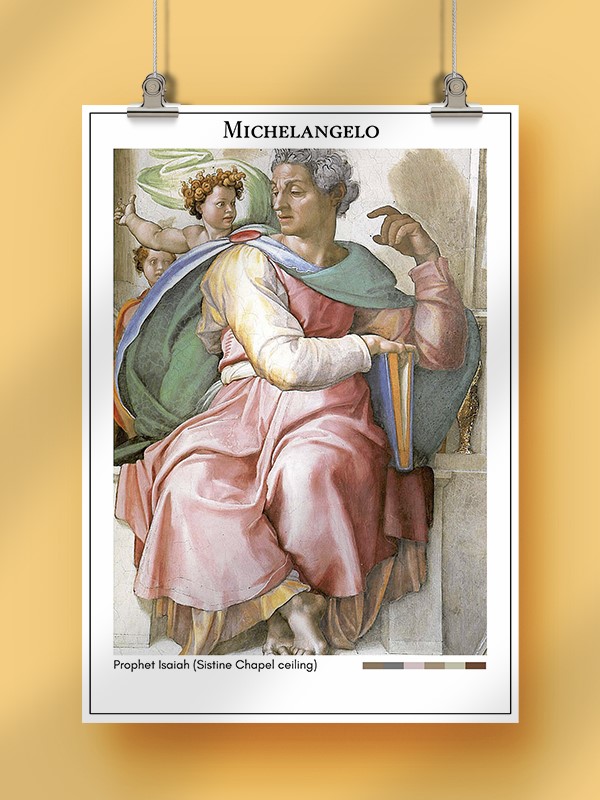 Michelangelo Prophet Isaiah (Sistine Chapel ceiling) Poster | Poster ...