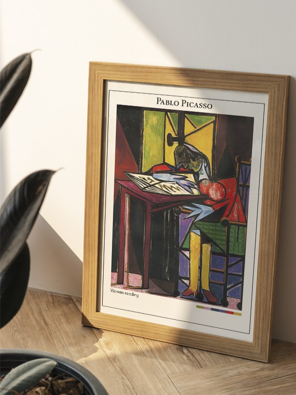Pablo Picasso Woman reading Poster | Poster Baskı Modelleri ve Fiyatları
